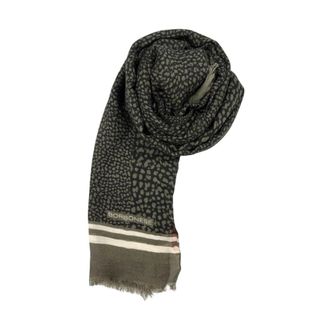 Borbonese Femme, Accessoires, Gris, Taille: ONE Size Spotted Print Scarf