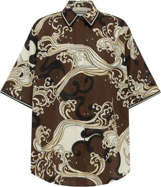 Alemais Femme, Blouses et Chemises, Brun, Taille: 40 FR Chemise Otis imprim&eacute; vagues