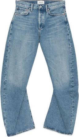 A Gold E Whiskered Wide-leg Jeans