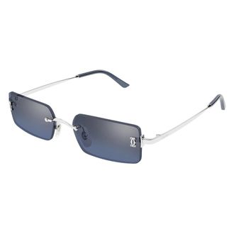 Cartier Rechteckige Metallsonnenbrille - - Accessories - unisex - Grau - 54 MM