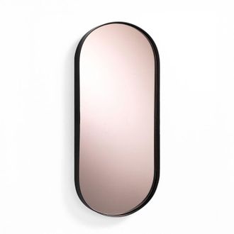 Oresteluchetta Designer-Wandspiegel oval in Ros&eacute;gold Bronze Oval