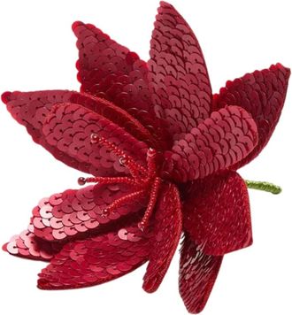 Maliparmi Maliparmi, Femme, Accessoires, Rouge, Taille: ONE Size Sequins Flower Brooch
