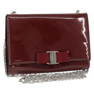 Ferragamo Pre-owned Leder-Umh&auml;ngetasche - - Pre-owned - Damen - Rot - ONE SIZE