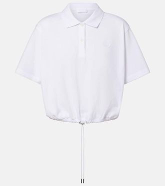 Moncler Polo en piqu&eacute; de coton