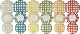 Tognana Caledonia, Geschirrset 18 Teile für 6 Personen, Porzellan, multicolor