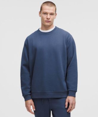 lululemon Steady State Pullover mit Rundhalsausschnitt f&uuml;r M&auml;nner - Gr&ouml;&szlig;e XS in Blue Twill