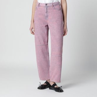 Ganni Starry Jeans in Rosa mit Waschung