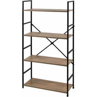 Toilinux Toilinux - Etag&egrave;re droite Large 4 niveaux en M&eacute;tal et mdf