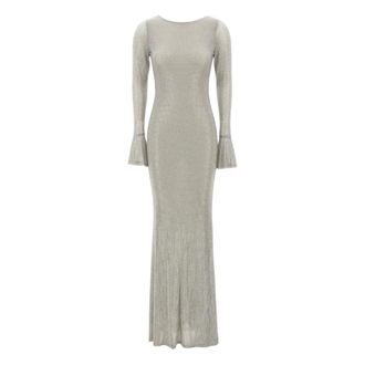Twentyfourhaitch Femme, Robes, Gris, Taille: 44 FR Robe Longue Algedi