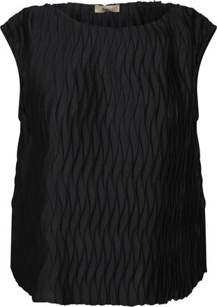 Herno Femme, Blouses et Chemises, Noir, Taille: 36 FR D&eacute;bardeur &agrave; Effet Froiss&eacute;