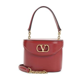 Valentino Garavani Rote Lederhandtasche Stilvoll Elegant - - Bags - Damen - Rot - ONE SIZE