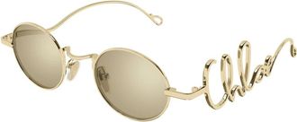 Chlo&eacute; Lunettes de soleil Panthos - Femme - Accessoires - Jaune - Taille: 44 MM