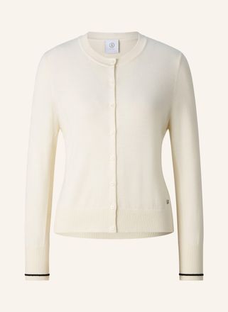 Bogner Schurwoll-Seiden-Strickjacke Azou weiss
