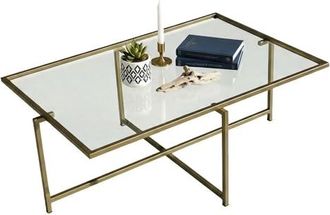Dmora Couchtisch Dheneb 94x64x35h cm Gold Rechteckig