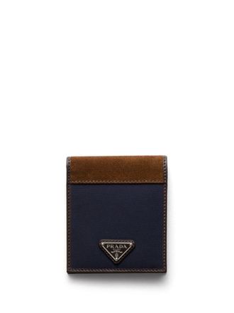 Prada portefeuille à logo triangulaire - Bleu