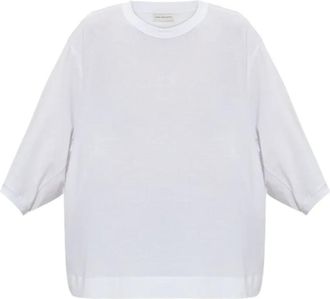 Dries Van Noten Femme, Tops, Blanc, Taille: 38 FR T-Shirt Relax Coupe D&eacute;contract&eacute;e