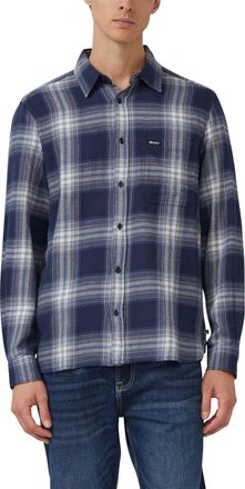 s.Oliver Regular Fit: Kariertes Flanellhemd mit Brusttasche