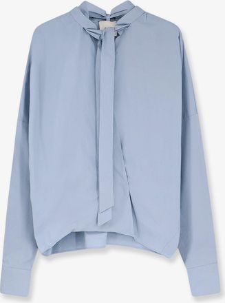 Alysi Cotton shirt with bow - ALYSI - gender_Woman