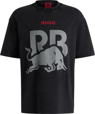 HUGO BOSS Hugo - RB F1 Racing T-Shirt f&uuml;r Herren/Damen Unisex, &Uuml;bergro&szlig; (Schwarz)