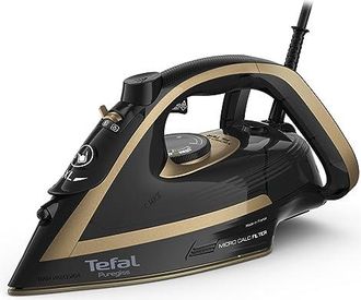 T-fal Puregliss Dampfbügeleisen, 3000 Watt, 280 g/Min. Dampfstoß, 0-50 g/Min. variabler Dampf, Vertikaldampf, Durilium AirGlide Autoclean Bügelsohle, Micro-