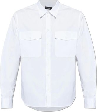 Dsquared2 Homme, Chemises, Blanc, Taille: XS Pocket Shirt