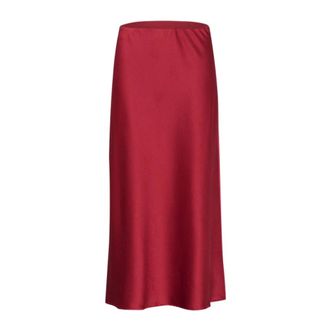 Kaffe Roter Maxi-Rock mit Elastischem Bund - - Skirts - Damen - Rot - XL