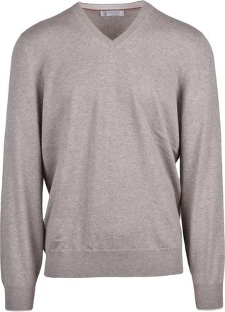 Brunello Cucinelli Homme, Pulls, Beige, Taille: XL Pull V