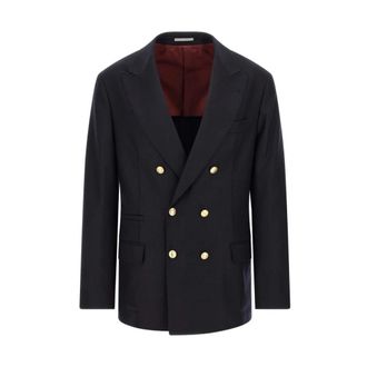 Brunello Cucinelli Doppelreihiger Blazer - - Jackets - Herren - Blau - XL
