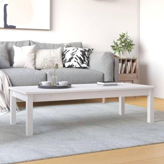 vidaXL Vidaxl - Table basse fixe en bois massif de pin 110x50x30 cm - Design minimaliste - Cadre stable et robuste pour d&eacute;coration int&eacute;rieure