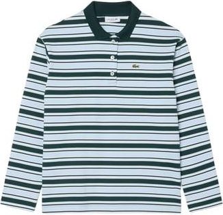 Lacoste Polo manches longues ray&eacute; en coton
