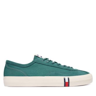 Tommy Hilfiger Sneakers aus Stoff Tommy Hilfiger Archive Vulc EM0EM01760 Gr&uuml;n