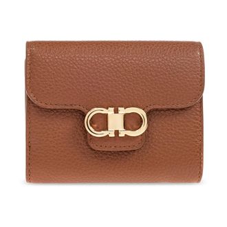 Ferragamo Gancini Kompaktes Portemonnaie - - Accessories - Damen - Braun - ONE SIZE