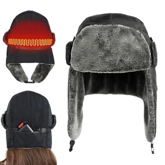 Generico Bonnet chauffant pour femme - Chapeau &eacute;lectrique USB avec 3 r&eacute;glages de chaleur, confort en hiver | Outdoor, ski, randonn&eacute;e, camping, cyclisme, sports