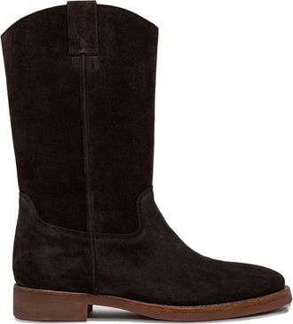 Buttero panelled suede boots - Braun