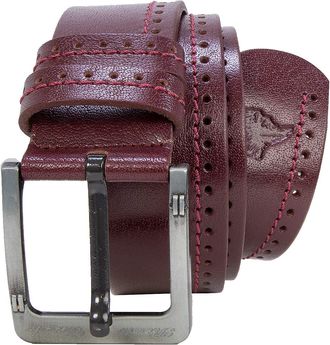Rock Creek Designer Herren Leder G&uuml;rtel Echt Leder Herreng&uuml;rtel Breit Jeansg&uuml;rtel Anzugg&uuml;rtel B&uuml;ffelleder Accessoires G-012 Weinrot 115