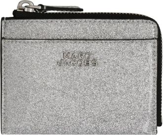 Marc Jacobs Die beschichtete Glitzer-Geldb&ouml;rse f&uuml;r jeden Tag mit Rei&szlig;verschluss - - Accessories - Damen - Grau - ONE SIZE