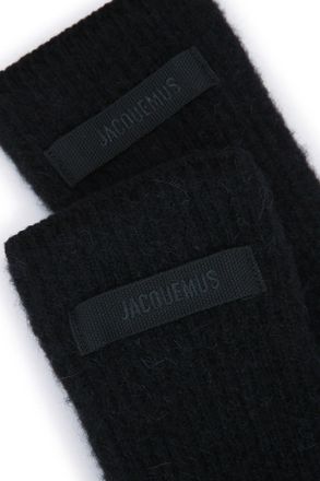 Jacquemus Mens Les Gants Gros Grain Black Wool Guanti Glove