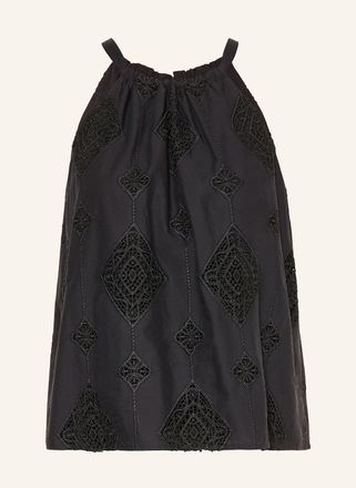 BA&SH Ba&Sh Top Maxi Mit Spitze schwarz
