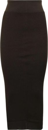 Rick Owens Temple Calf Skirt - - Skirts - Damen - Schwarzk - M