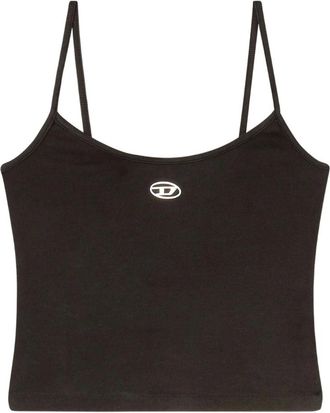 Diesel Femme, Tops, Noir, Taille: 42 FR Spaghetti Strap Cropped Top