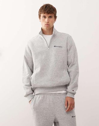 Champion Sweat-shirt &agrave; demi-fermeture &eacute;clair - Gris