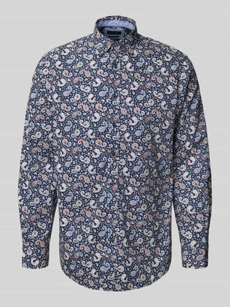 Christian Berg Regular Fit Freizeithemd aus reiner Baumwolle mit Kentkragen