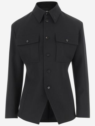 Bottega Veneta Womens Wool Jacket Black