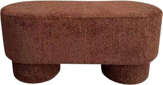 DRAWER Banc arrondie en tissu bouclette L92cm - Rouille - Arlo