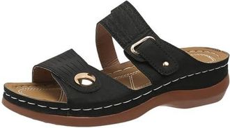 Generic Sandales Femme &Eacute;t&eacute; Compens&eacute;es Chaussures Sandales D&eacute;contract&eacute;es Pour Femmes Couleur Unie Mode Semelles Plates Id&eacute;ales Quotidien