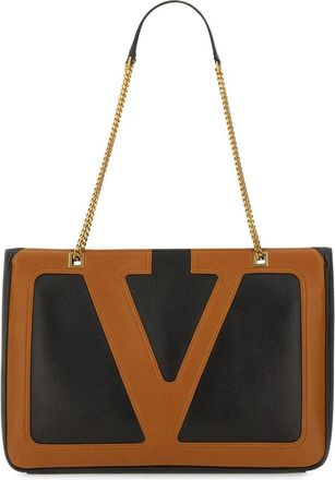 Valentino Garavani Womens Medium Shopping Bag Black Main: Lambskin Leather Shoulder