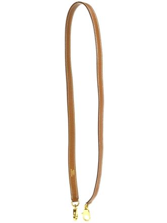 Hermès bride portée épaule à coutures contrastantes (1997) - Marron