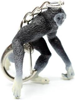 Miniblings Gibbon Porte-cl&eacute;s singe Gibbons Singes swrz mains pieds blancs - Bijou fantaisie fait &agrave; la main I Pendentif porte-cl&eacute;s lani&egrave;re porte-cl&eacute;s, Noir, 55mm