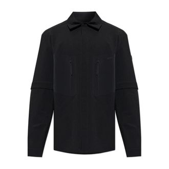 Moncler Logo 2-in-1 Hemdjacke - - Shirts - Herren - Schwarzk - 3XL
