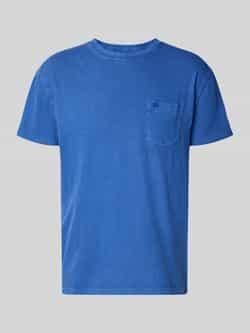 Superdry T-Shirt aus Baumwoll-Leinen-Mix mit Brusttasche